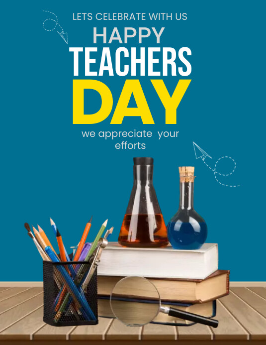 Happy Teacher's Day Flyer Template | PosterMyWall