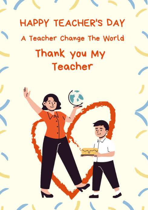 Happy Teacher Day Template | PosterMyWall