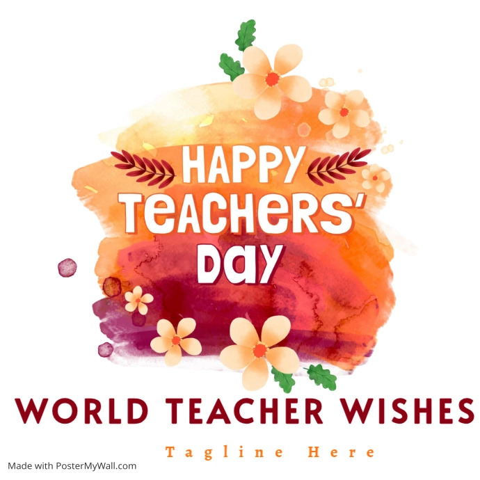 Happy teacher day logo Template | PosterMyWall