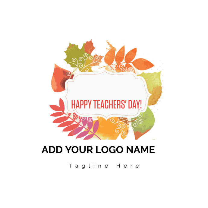 Plantilla de Happy Teacher Day Logo | PosterMyWall