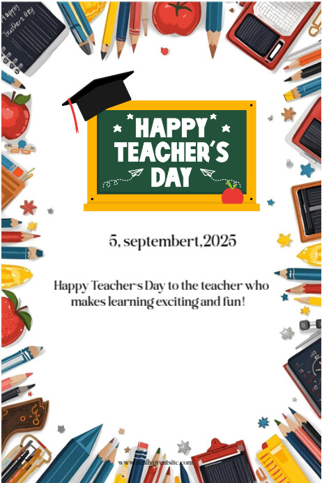 Happy Teacher day template 2025 | PosterMyWall