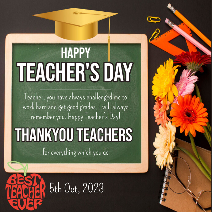 happy teachers day,teachers appreciation day Template | PosterMyWall