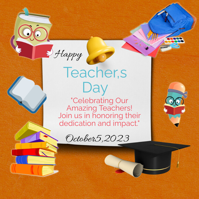 Happy Teachers Day Template | PosterMyWall