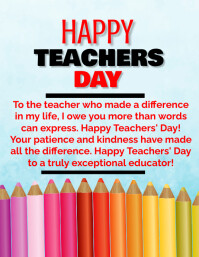 Happy teachers day design template | PosterMyWall