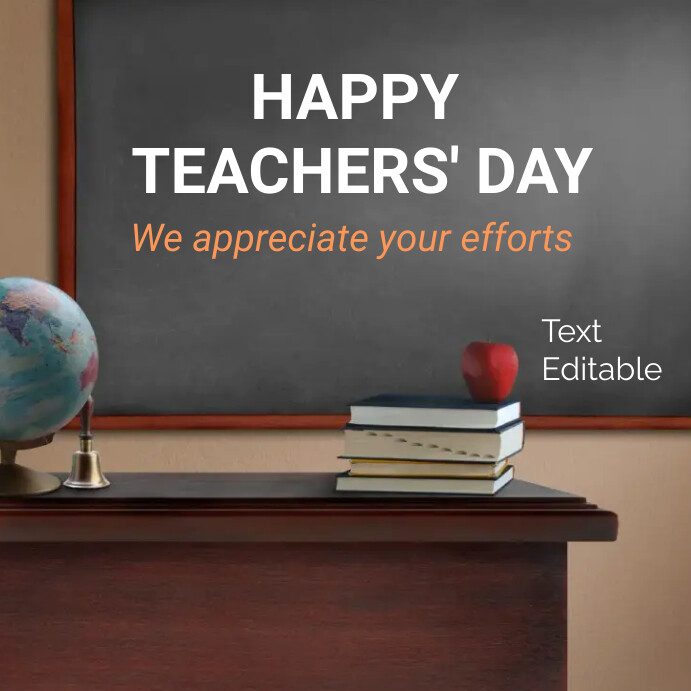 Happy Teachers Day Template | PosterMyWall