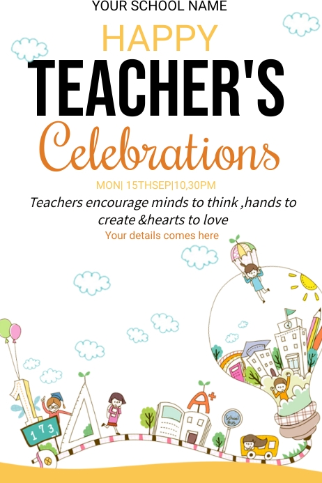 happy teachers day Template | PosterMyWall