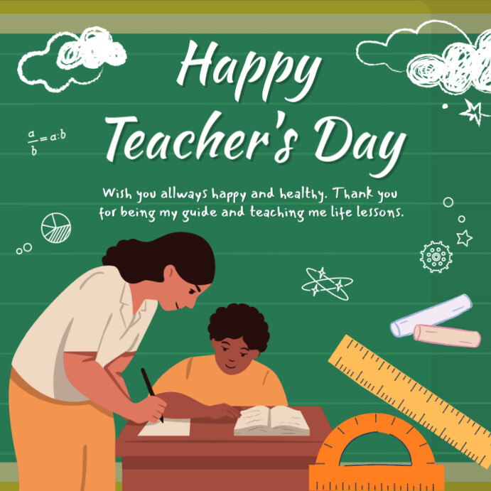 Happy Teachers Day Template | PosterMyWall