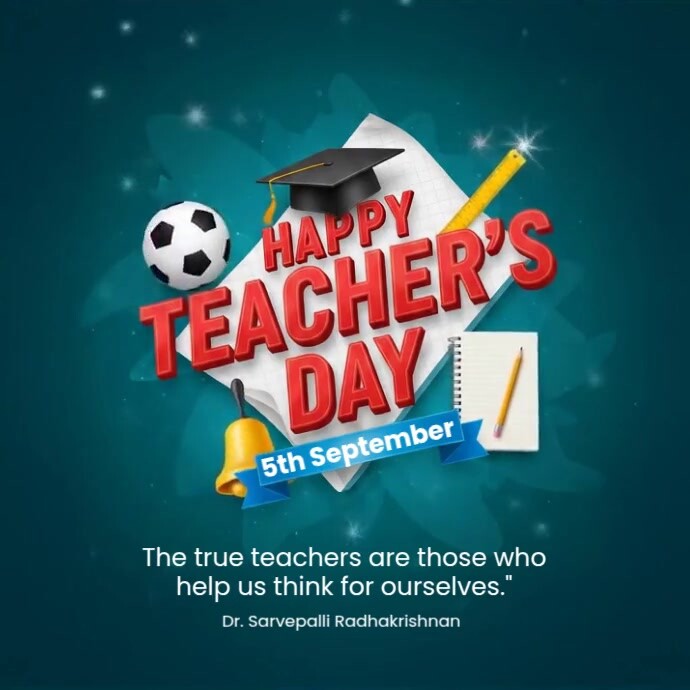 Plantilla de Happy Teachers Day | PosterMyWall