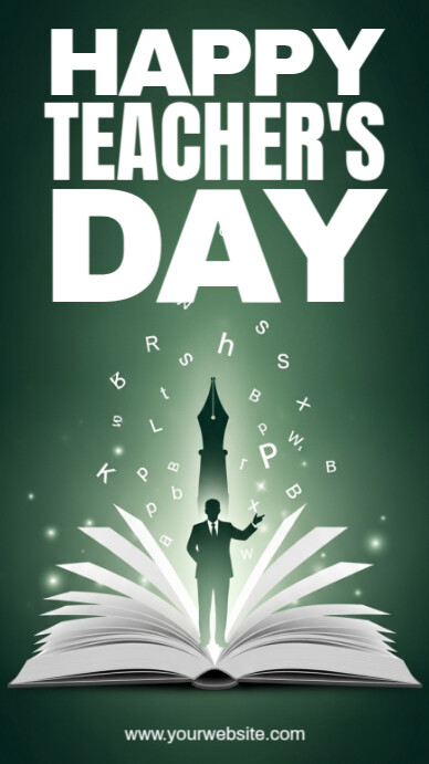 Happy Teachers Day Digital Display (9:16) Template | PosterMyWall