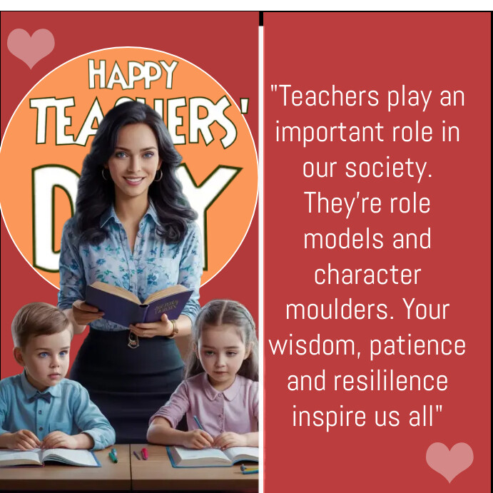 Happy Teachers Day poster design template | PosterMyWall