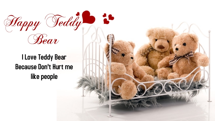 Happy teddy bear design template | PosterMyWall