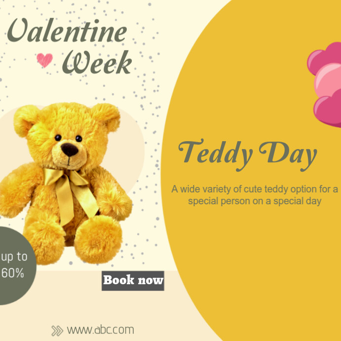 Happy teddy day Template | PosterMyWall