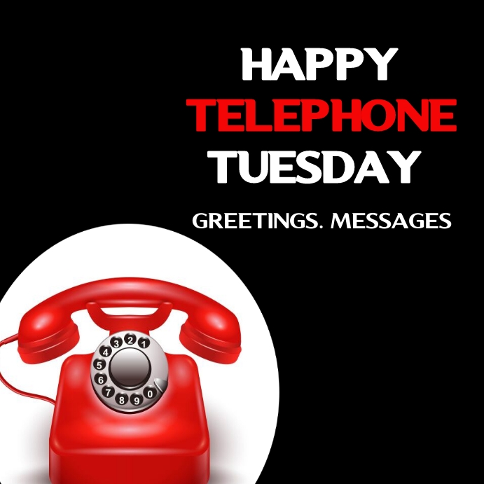 Happy telephone Tuesday design concept Template | PosterMyWall