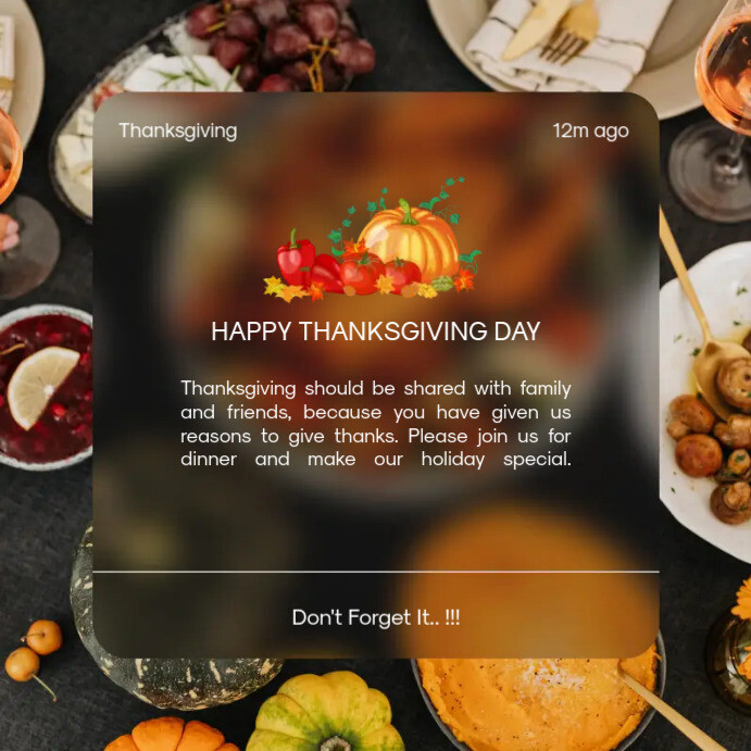 Happy ThankGiving Day Template | PosterMyWall