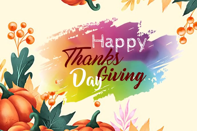 Happy Thanks Giving Day Template | PosterMyWall