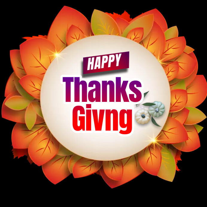 happy thanks giving Templat | PosterMyWall
