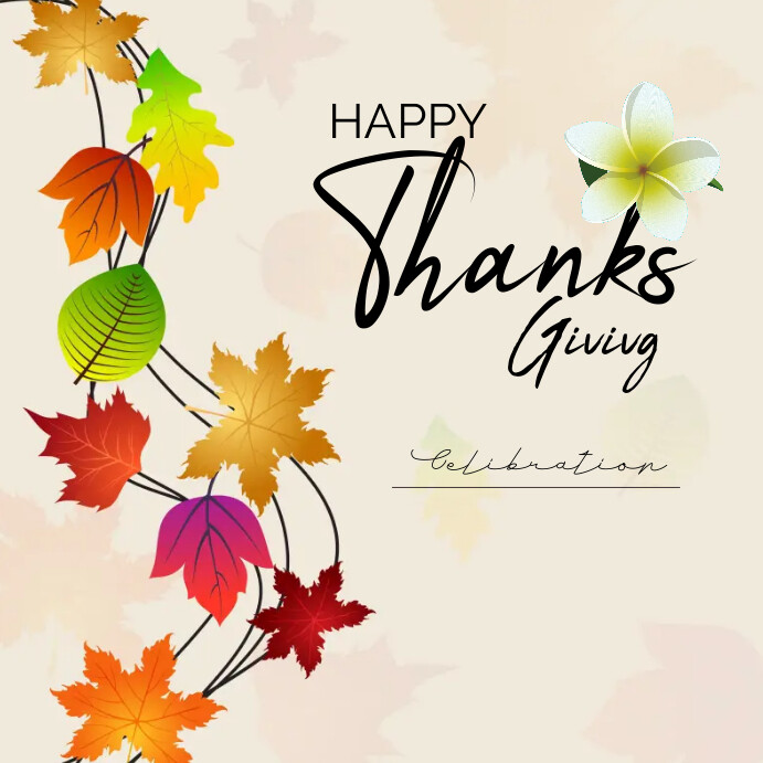 Plantilla de happy thanks giving | PosterMyWall