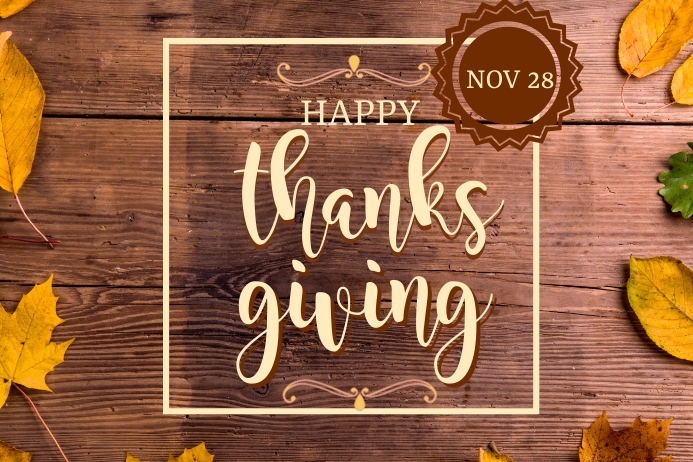 Happy Thanks Giving Poster template | PosterMyWall