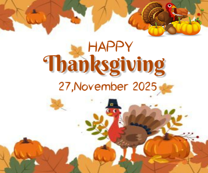 Happy thanks giving template 2025 | PosterMyWall