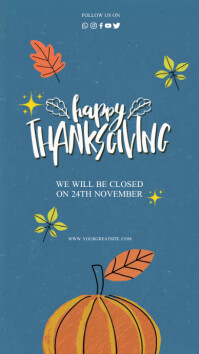thanksgiving instagram story Template | PosterMyWall