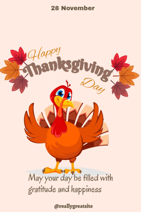 Happy Thanksgiving 2024 Template | PosterMyWall