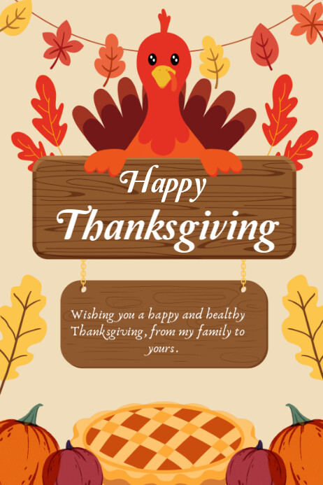 Happy Thanksgiving 2024 Template | PosterMyWall