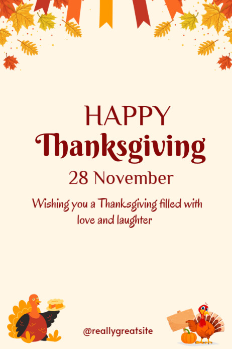 Copy of Happy Thanksgiving 2024 | PosterMyWall