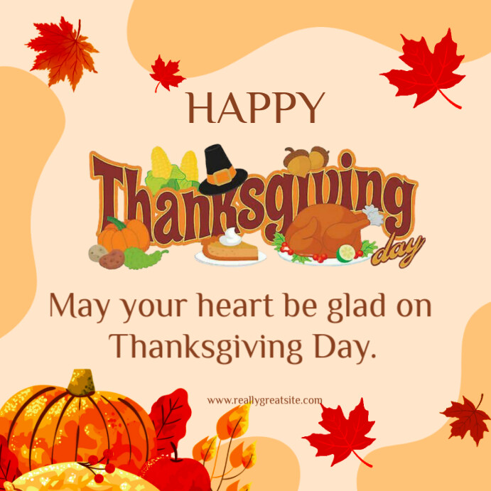 Happy Thanksgiving 2024 Template | PosterMyWall