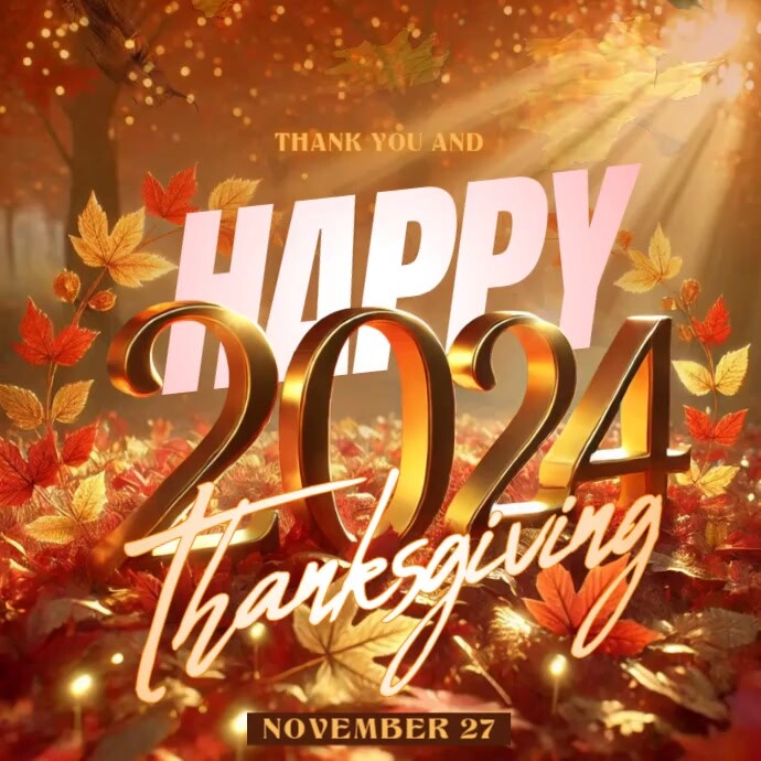 Happy thanksgiving 2024 Template | PosterMyWall