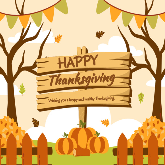 Happy Thanksgiving 2024 Template | PosterMyWall
