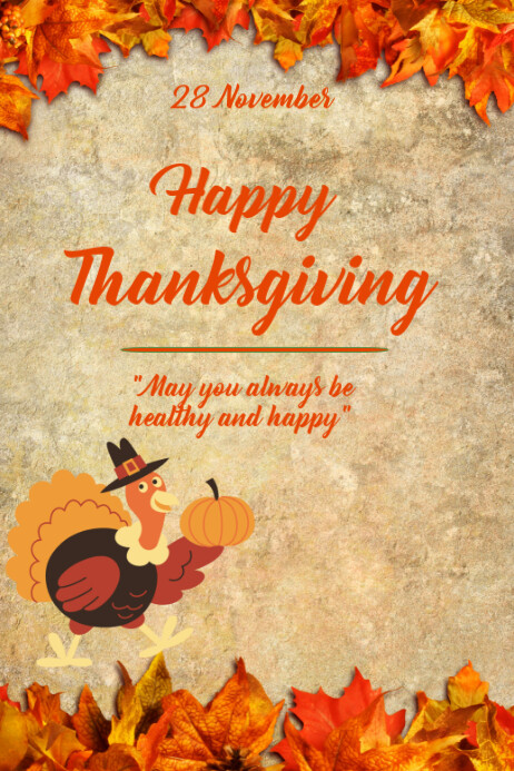Happy Thanksgiving 2024 Template | PosterMyWall