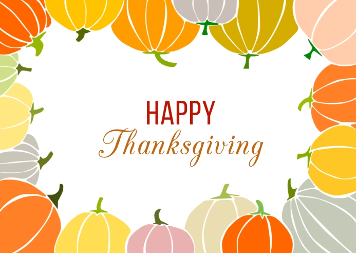 Happy Thanksgiving Banner Teplate Template | PosterMyWall