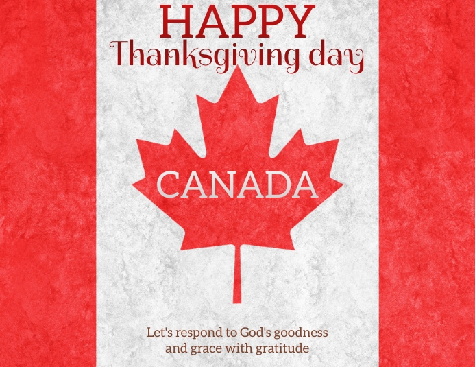 happy thanksgiving CANADA card TEMPLATE | PosterMyWall