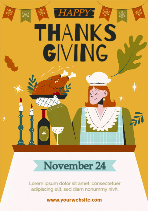 Happy Thanksgiving Celebration Template | PosterMyWall
