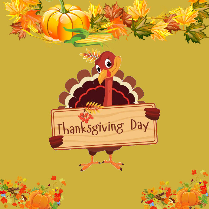 Happy Thanksgiving Day 28 November Instagram Post Template | PosterMyWall