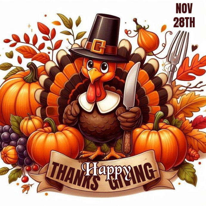 Happy thanksgiving day celebration Template | PosterMyWall