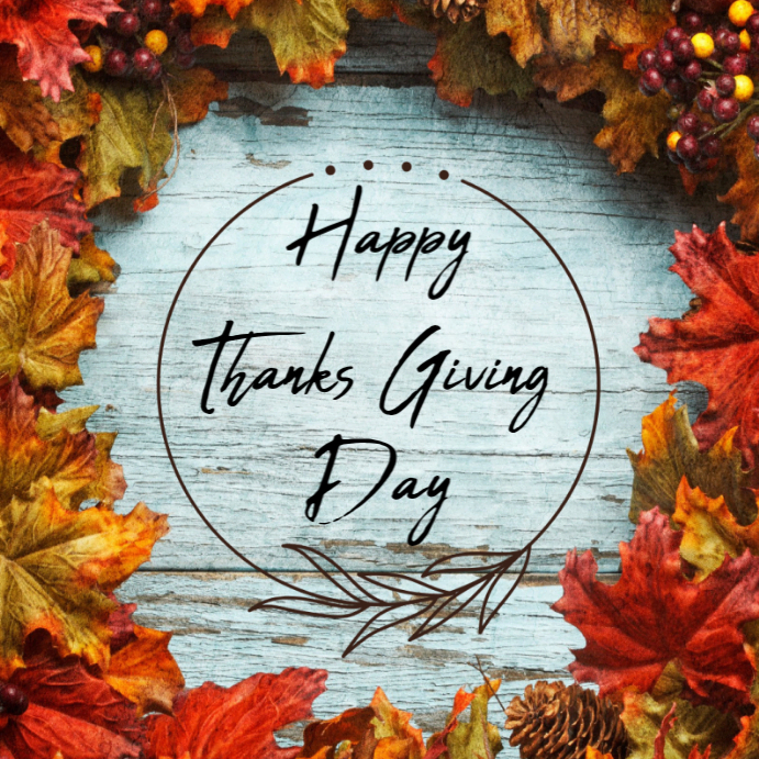 Happy Thanksgiving day Template | PosterMyWall