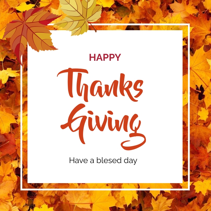 Happy Thanksgiving Day Template | PosterMyWall