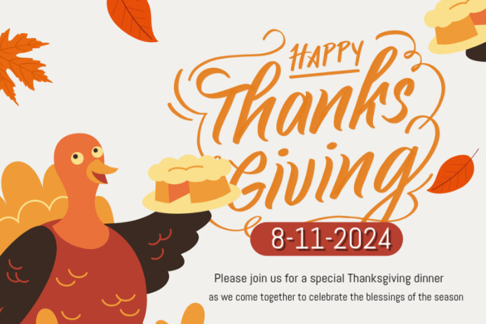 Happy Thanksgiving day Template | PosterMyWall