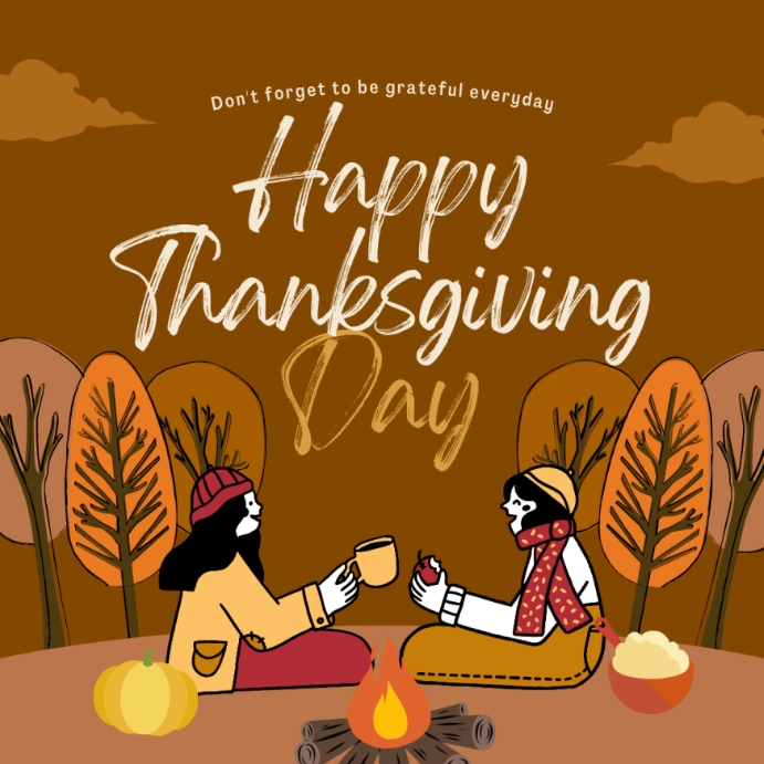 happy thanksgiving day Template | PosterMyWall