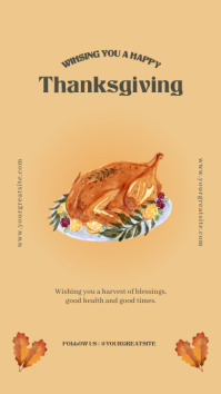Thanksgiving Instagram Story Template | PosterMyWall