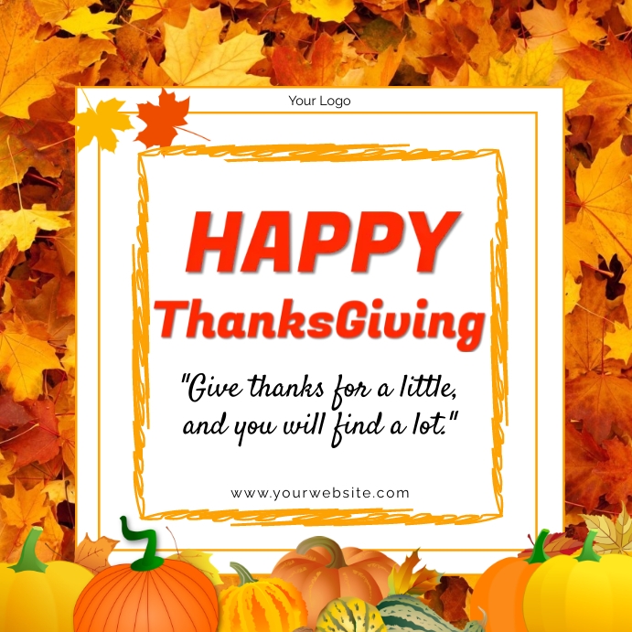 Plantilla de happy thanksgiving day instagram post | PosterMyWall