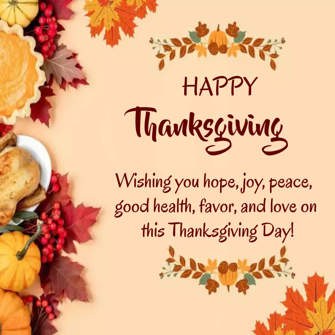 Happy Thanksgiving Day Instagram post Template | PosterMyWall