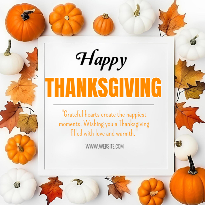Happy Thanksgiving Day Instagram Post Template | PosterMyWall