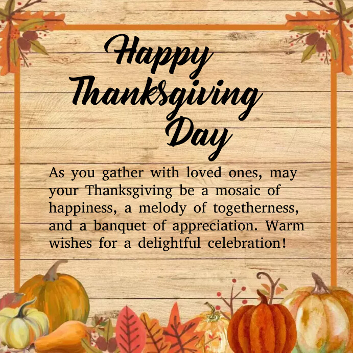 Happy Thanksgiving day Instagram post Template | PosterMyWall