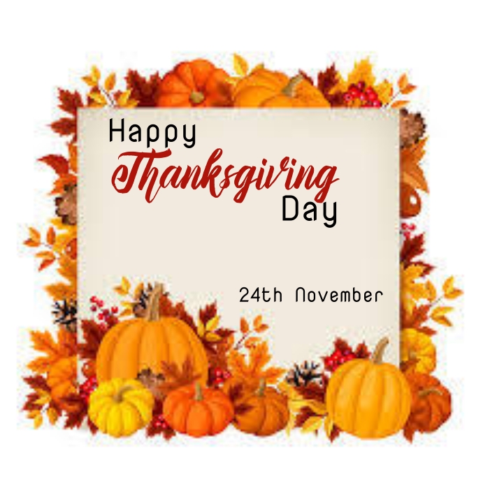 happy thanksgiving day instagram post Template | PosterMyWall