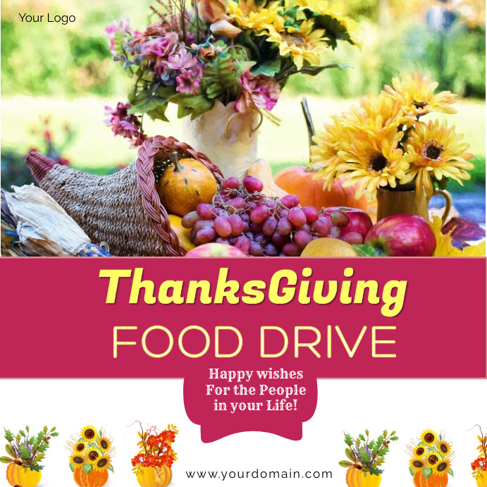 happy thanksgiving day instagram post Template | PosterMyWall