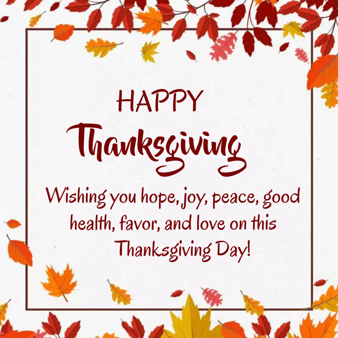 Happy Thanksgiving Day Instagram post Template | PosterMyWall