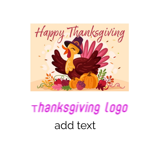Happy Thanksgiving day party logo. Template | PosterMyWall