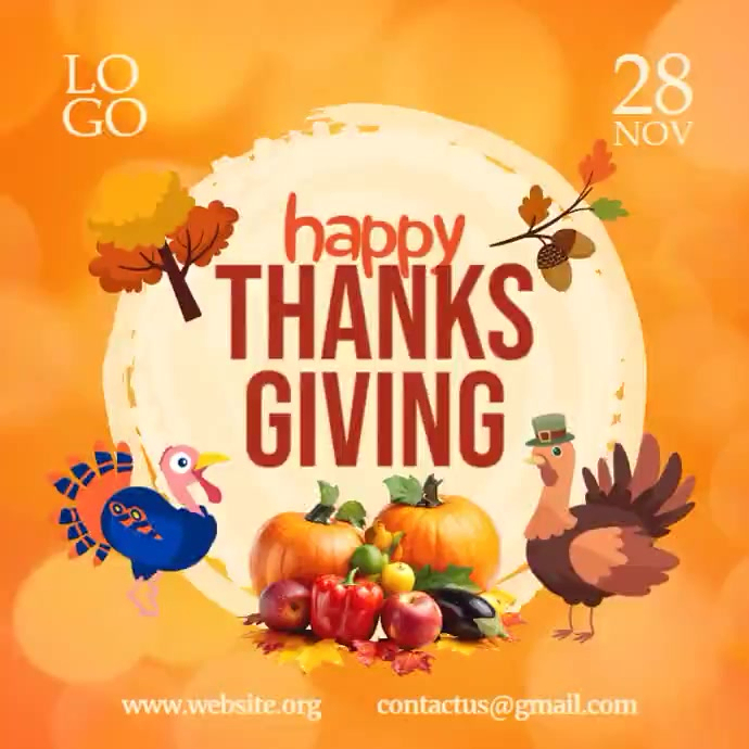 Happy Thanksgiving Day Post Template | PosterMyWall